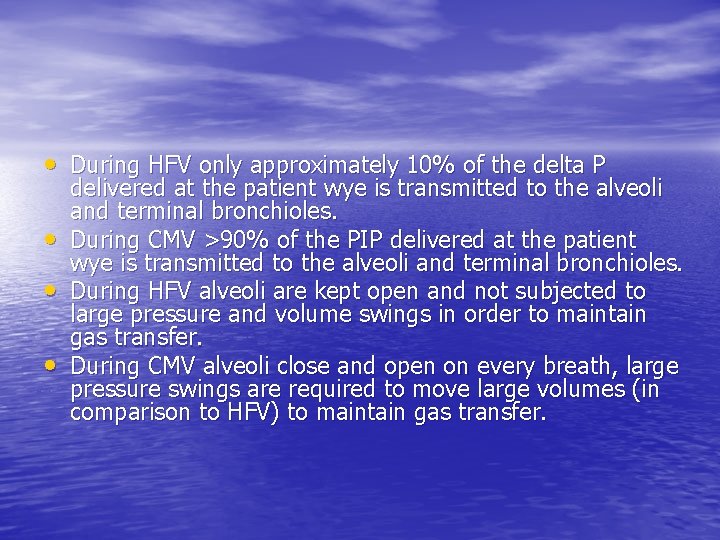 HIGH FREQUENCY OSCILLATORY VENTILATION Michael Gordon What is