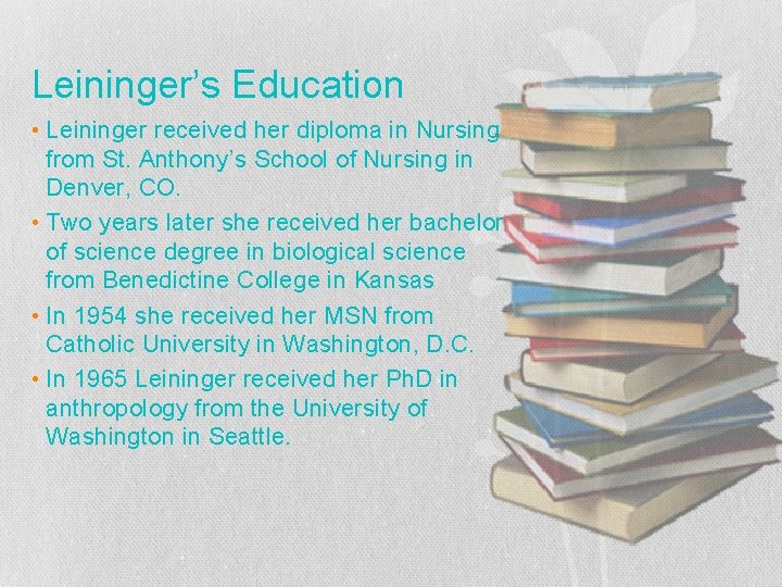 DR MADELEINE M LEININGER July 1925 August 2012