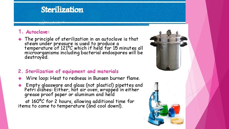 Media preparation sterilization and disinfectants Lab 3 Objective