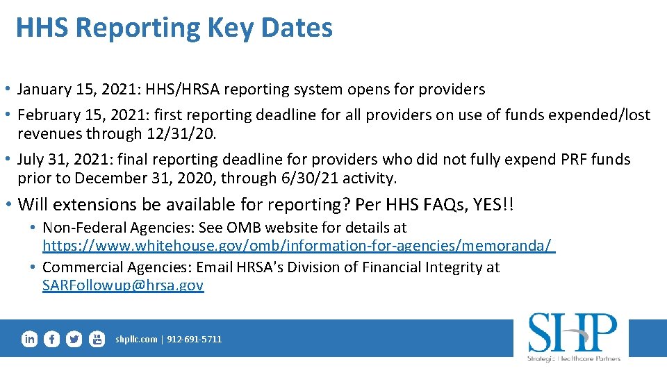 Welcome The HHS Provider Relief Update Webinar will