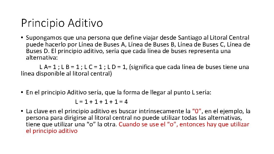 Principio aditivo y multiplicativo Tcnicas de Conteo IVMedio