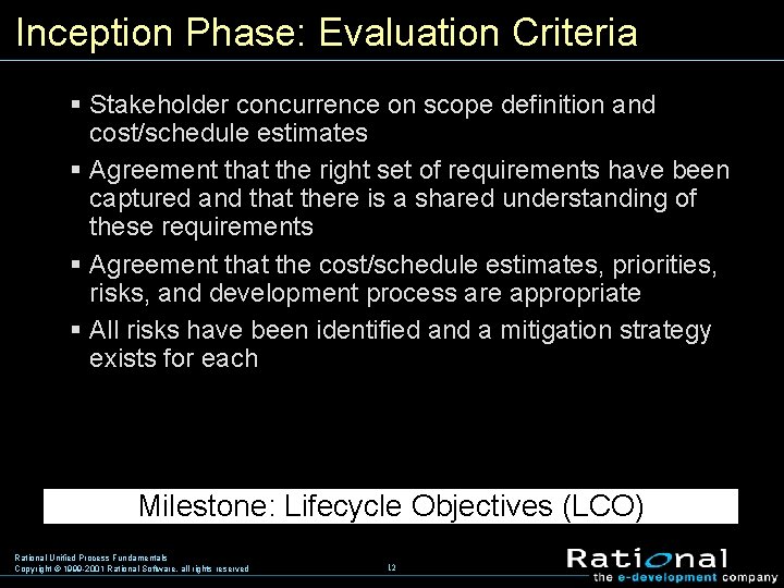 Rational Unified Process Fundamentals Module 2 RUP Structure