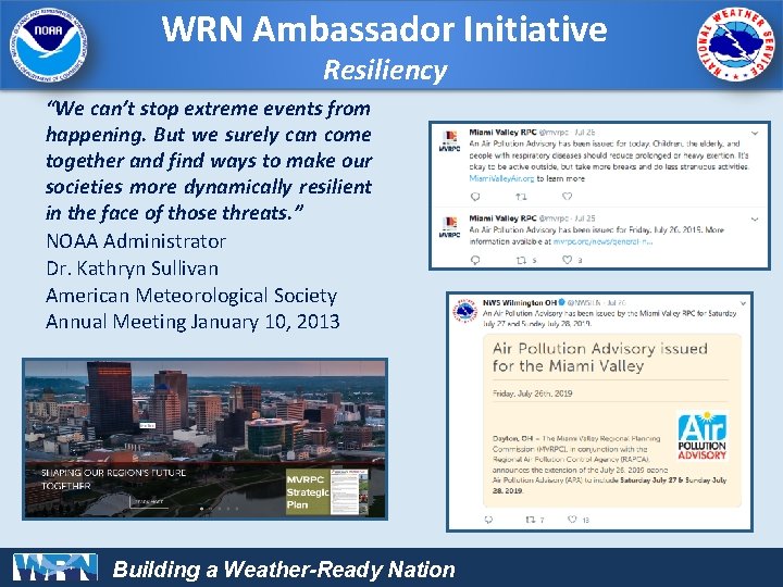 WeatherReady Nation Ambassadors Thank You MVRPC Becoming a