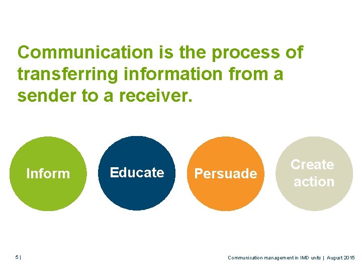 Communication management in IMD units Building a Better