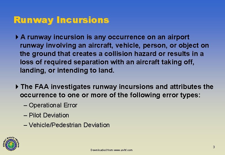 FAA Runway Safety Briefing Sun n Fun EAA