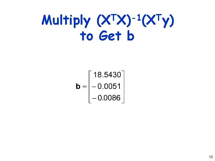 Multiple Linear Regression Andy Wang CIS 5930 Computer