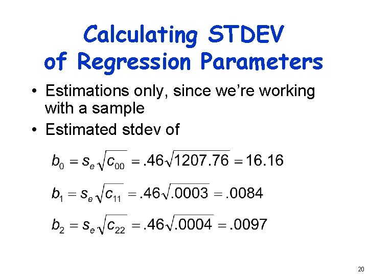 Multiple Linear Regression Andy Wang CIS 5930 Computer