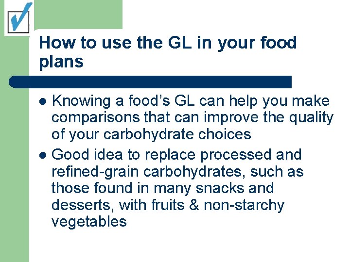 Glycemic Index Glycemic Load Going for the 3