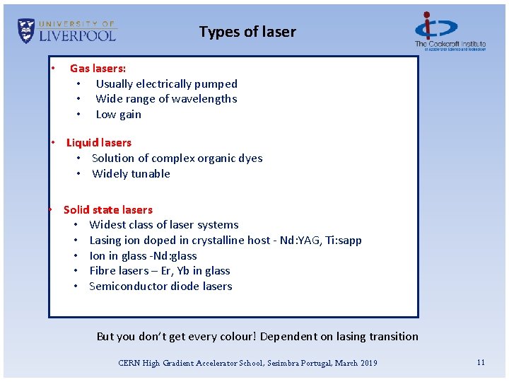 Introduction to Laser Physics Laura Corner Cockcroft Institute