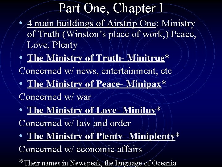 George Orwells 1984 Part One A Quick Word