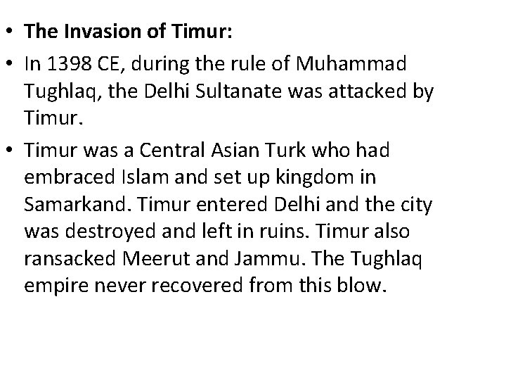 HISTORY CHAPTER 3 THE DELHI SULTANATE 1206 1526