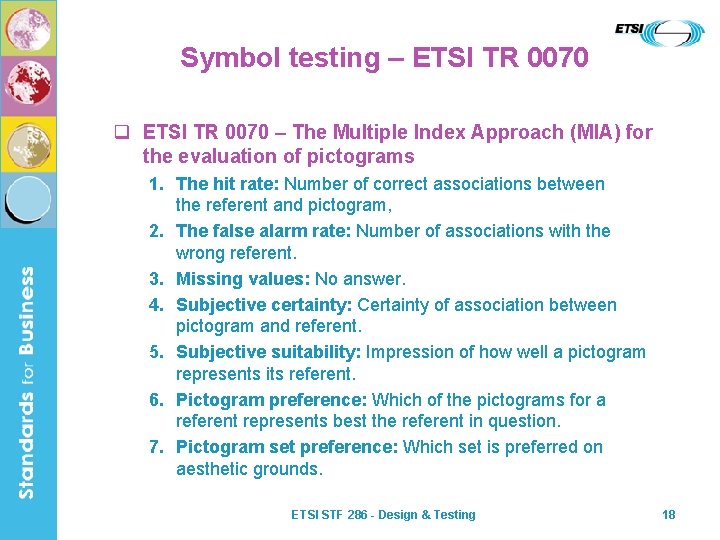 ETSI HF STF 286 Access symbols for use