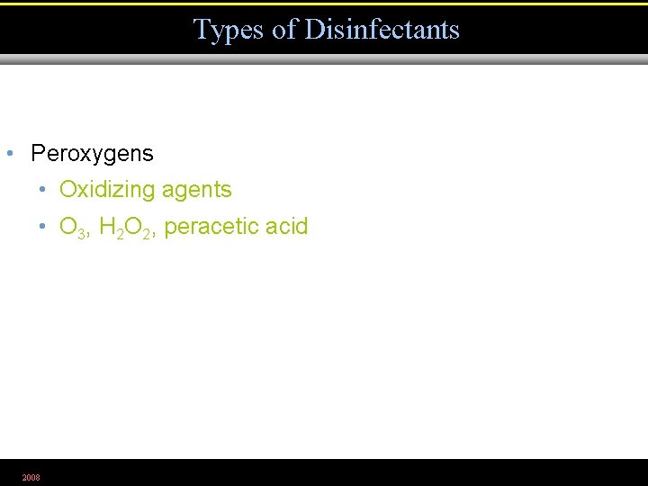 MICROBIOLOGY Chapter 7 The Control of Microbial Growth