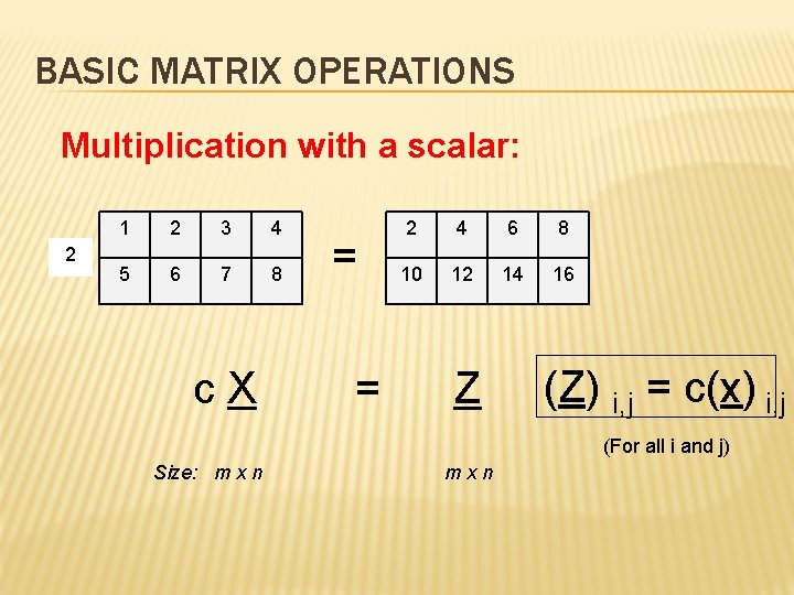 A PRATICAL INTRODUCTION TO MATRICES The goal is