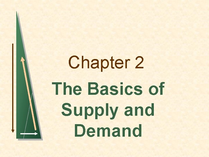 Chapter 2 The Basics of Supply and Demand
