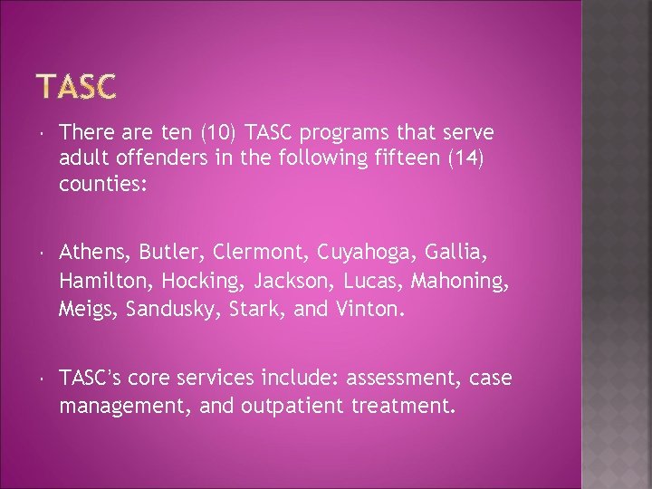 CORRECTIONAL RECOVERY SERVICES OVERVIEW John Sexten LPCCS Bureau