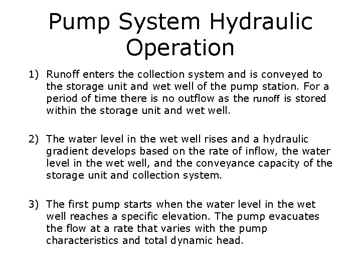 CE 3372 Water Systems Design EPA SWMM Pumps
