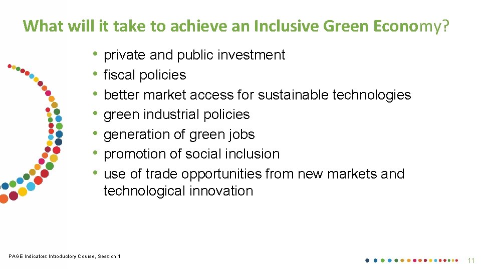 INDICATORS FOR AN INCLUSIVE GREEN ECONOMY INTRODUCTORY COURSE
