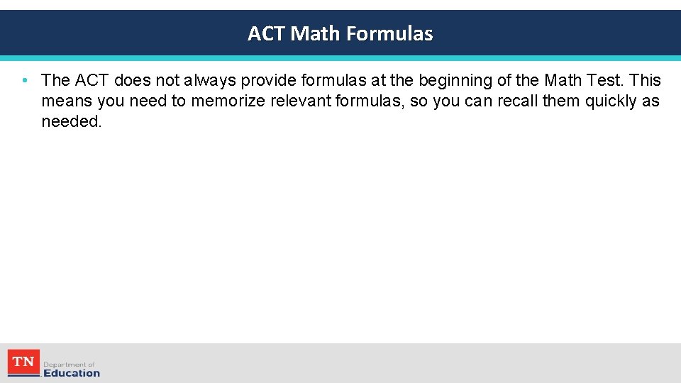 South Central ACT Strategies and Solutions Seminar ACT