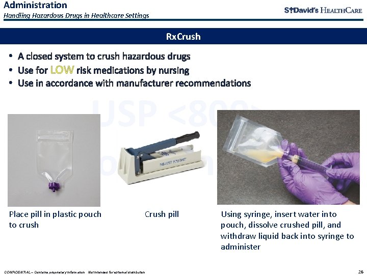 USP 800 Protecting You USP 800 Safe Handling