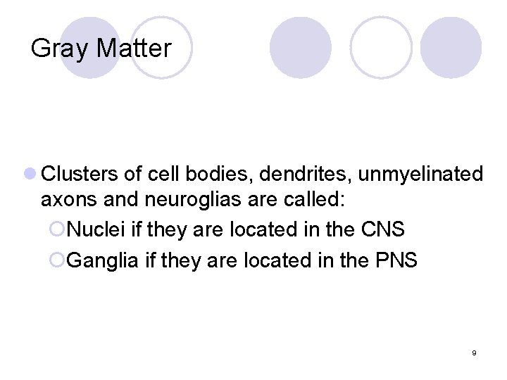 Histology of the Nervous Tissue 1 nervous system