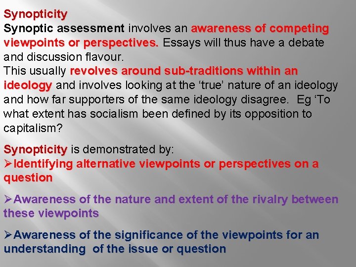 SOCIALISM A 2 Assessment Objectives A 2 Assessment