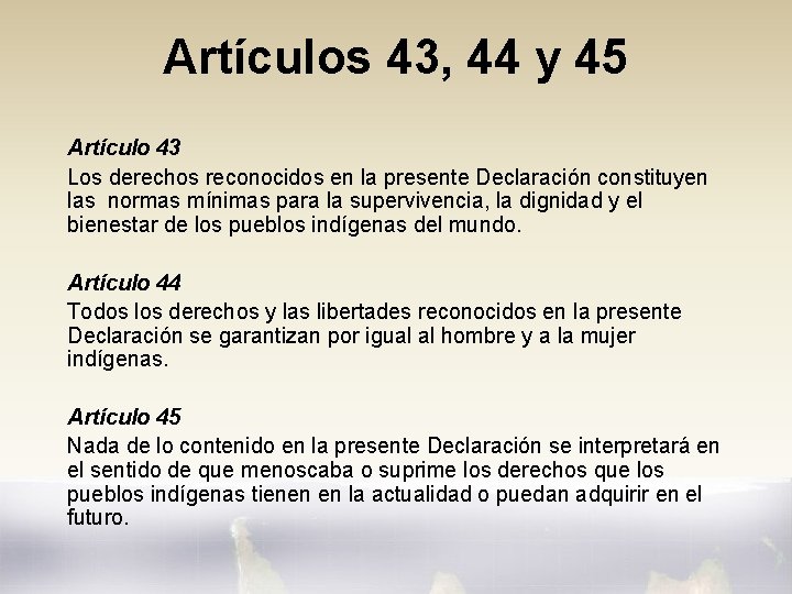 LA DECLARACIN DE LAS NACIONES UNIDAS SOBRE LOS