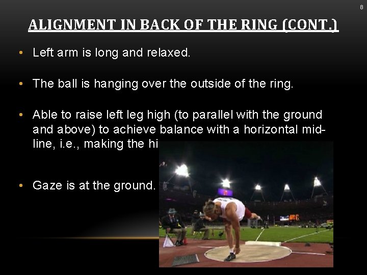 TECHNICAL MODELS PROGRESSIONS FOR THE GLIDE SHOT PUT