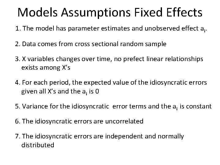 PANEL REGRESSION plm package By Mike Jadoo Purpose