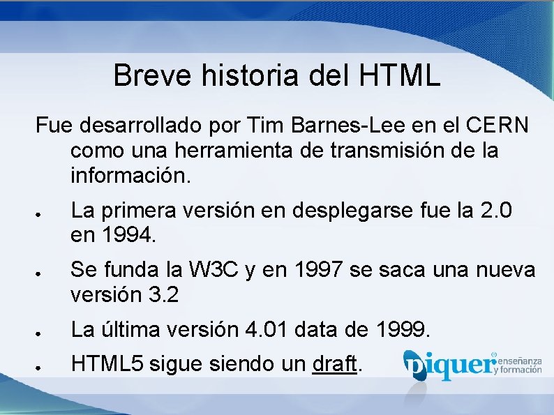 DESARROLLO DE APLICACIONES CON TECNOLOGAS WEB Elaboracin de