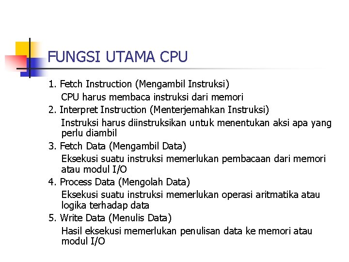CPU CENTRAL PROCESSING UNIT KOMPONEN UTAMA CPU 1