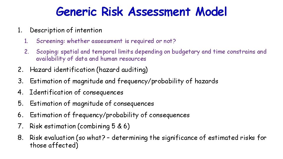 Hazards Planning and Risk Management Lecture No 13