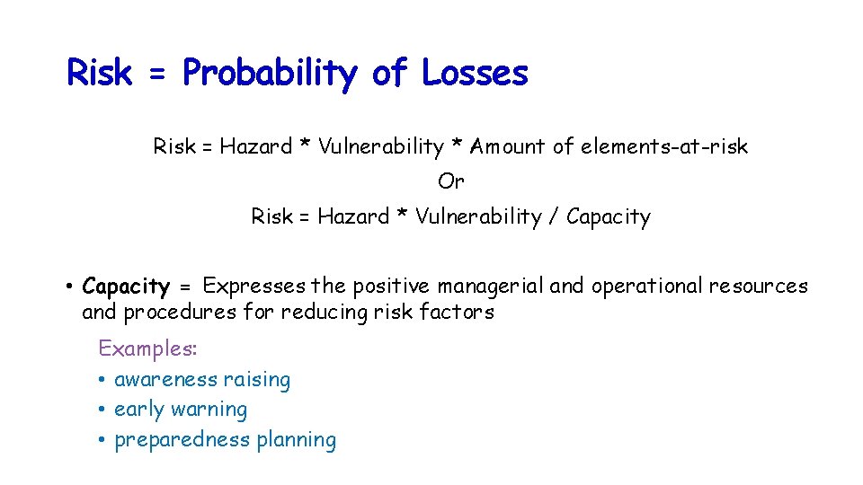 Hazards Planning and Risk Management Lecture No 13