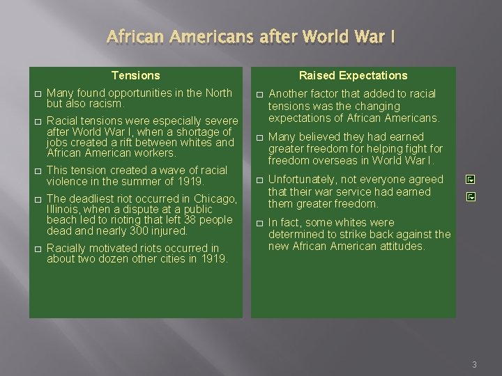 The Harlem Renaissance The Main Idea Transformations in