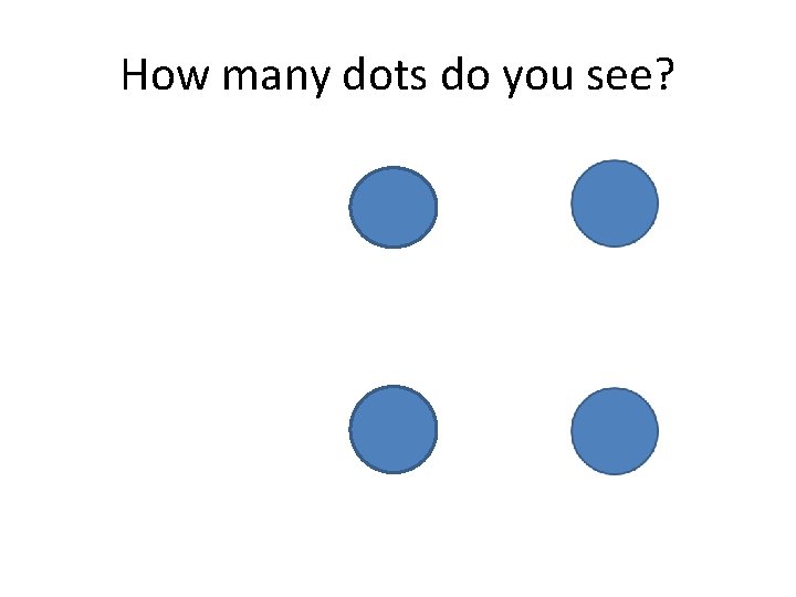 Kindergarten Number Fluency How many dots do you