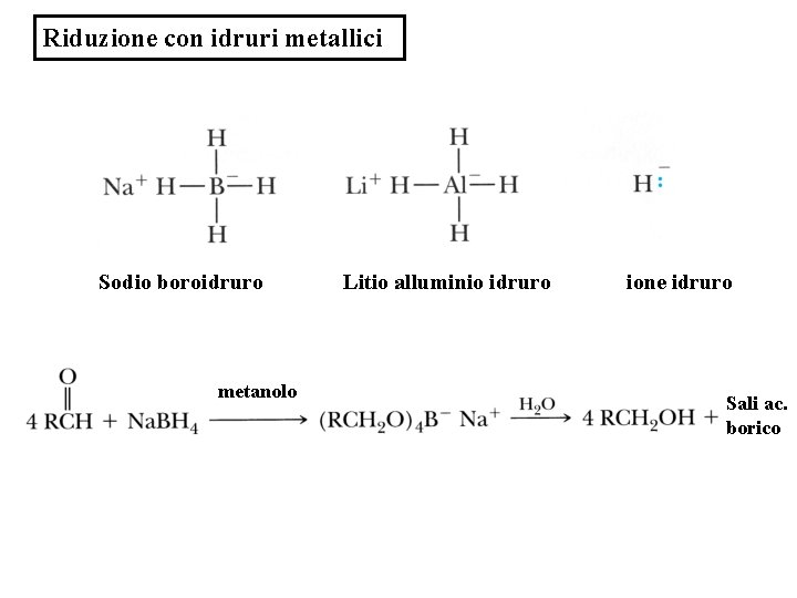 ALDEIDI E CHETONI Aldeide Sostanza caratterizzata dalla presenza