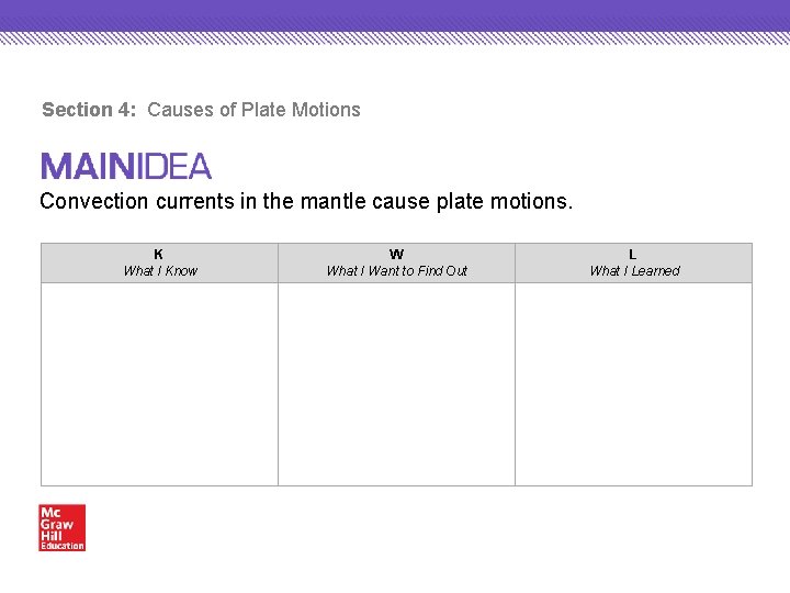 Section 4 Causes of Plate Motions Convection currents