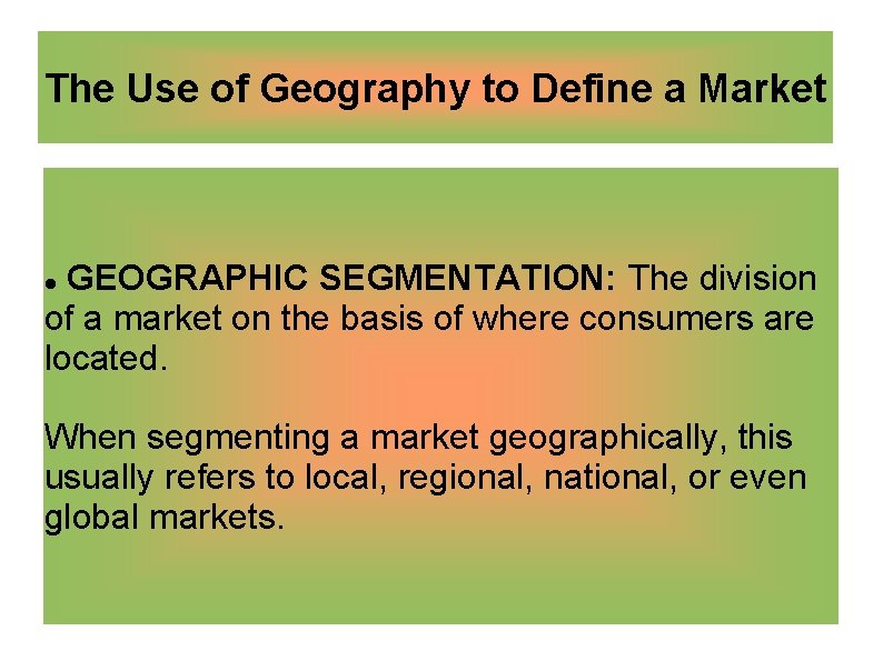 Objective 4 04 Select a target market appropriate