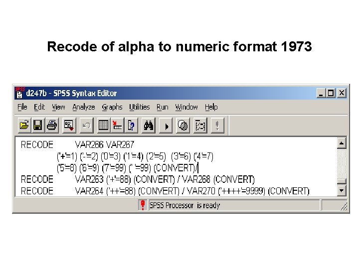 Evolution of SPSS Layout syntax and change Layout