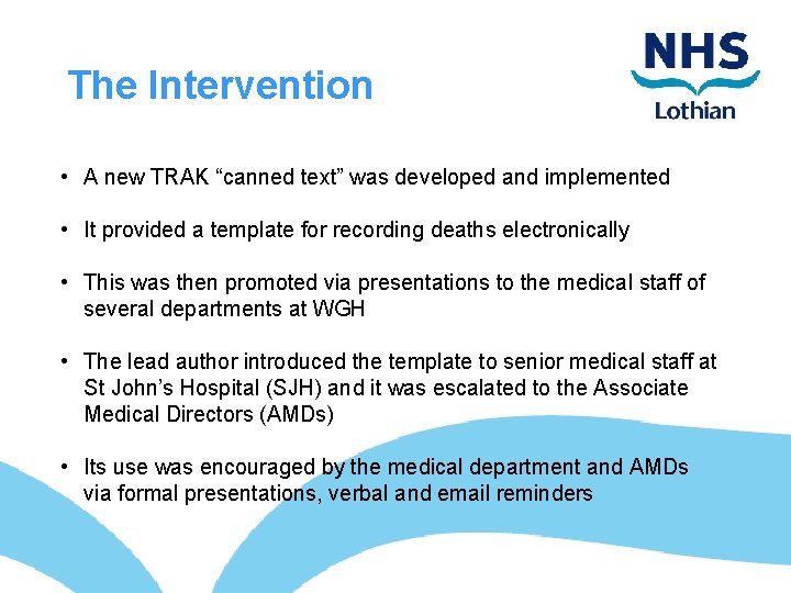 Death Documentation and Communication Improvement through electronic ...