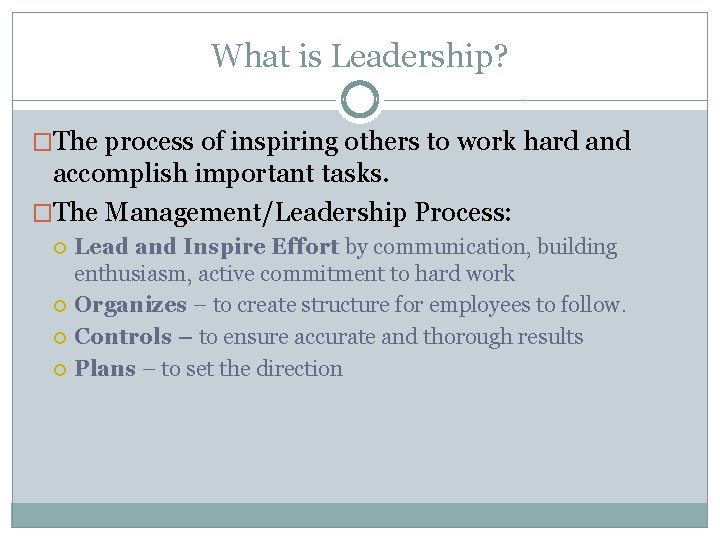 Leadership Qualities LEARNING GOALS 1 3 Learning Goals