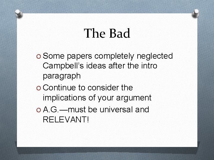 Odyssey Paragraphing The Good The Bad The Ugly