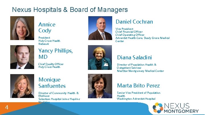 Nexus Montgomery Regional Partnership AN OVERVIEW A Unique