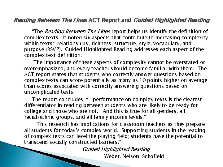 Guided Highlighted Reading Strategy What is it From