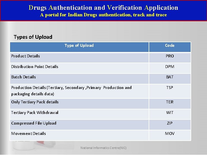 DAVA Drugs Authentication and Verification Application A portal