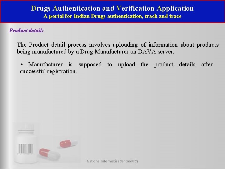 DAVA Drugs Authentication and Verification Application A portal
