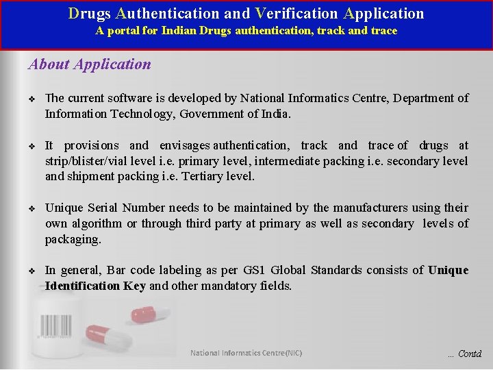 DAVA Drugs Authentication and Verification Application A portal