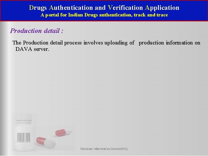 DAVA Drugs Authentication and Verification Application A portal