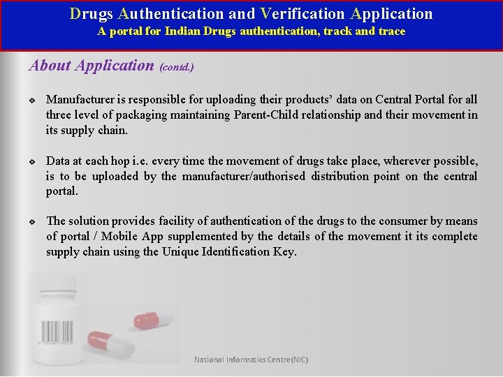 DAVA Drugs Authentication and Verification Application A portal