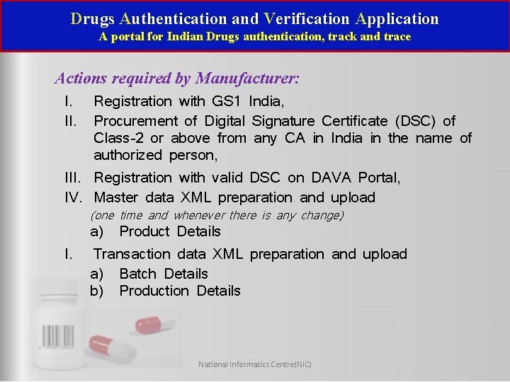 DAVA Drugs Authentication and Verification Application A portal